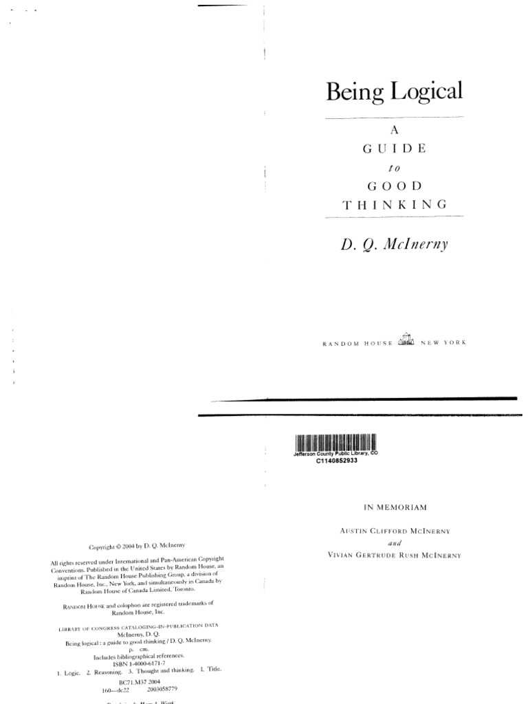 Being Logical - Inerny | PDF