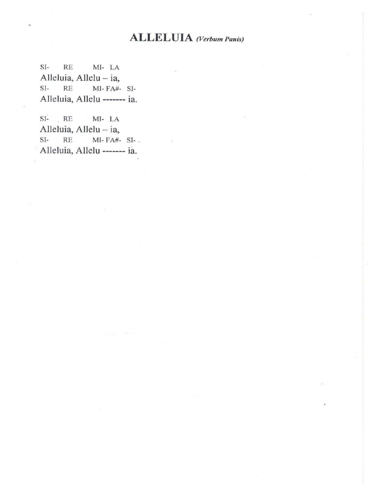 Alleluia (Verbum Panis) | PDF
