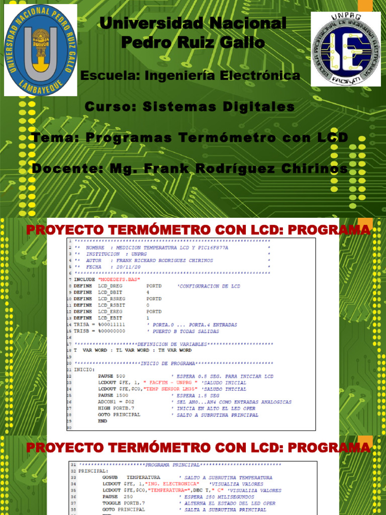 2 Programa Termómetro Con LCD | PDF