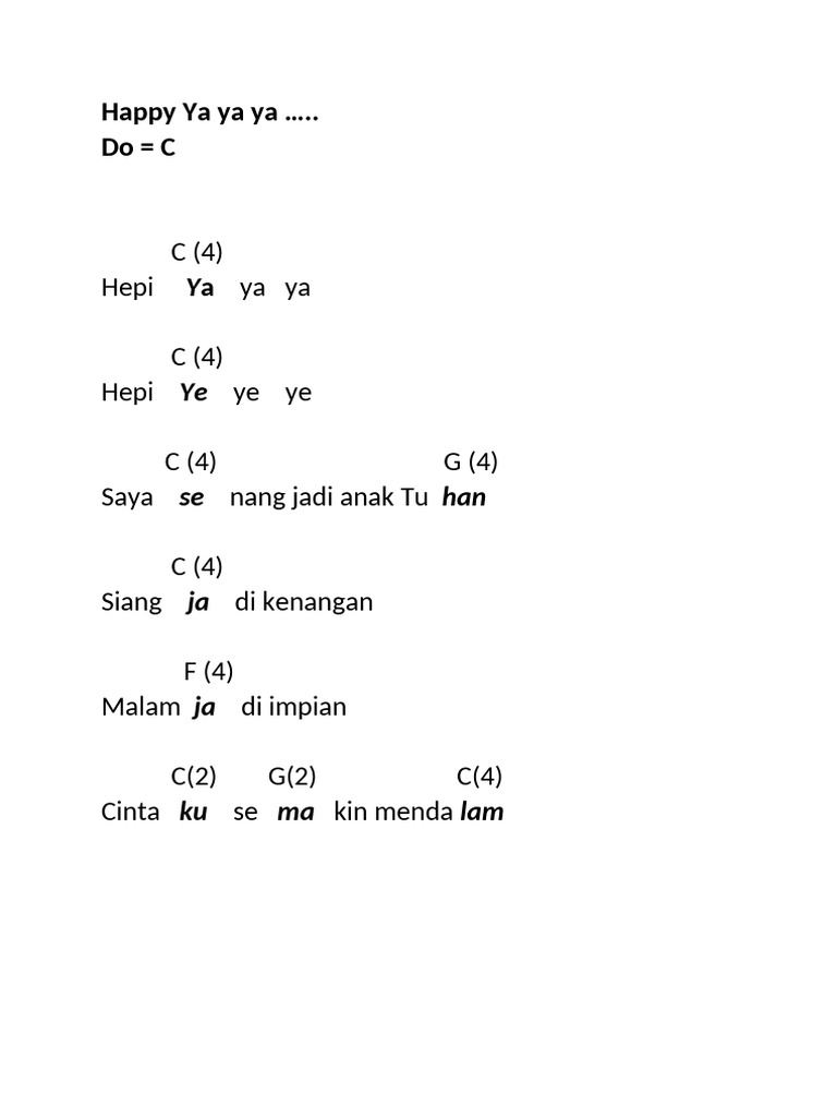 Happy Ya Ya Ya | PDF