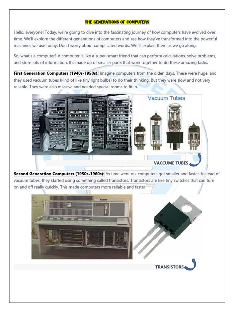 The Generations of Computers | PDF