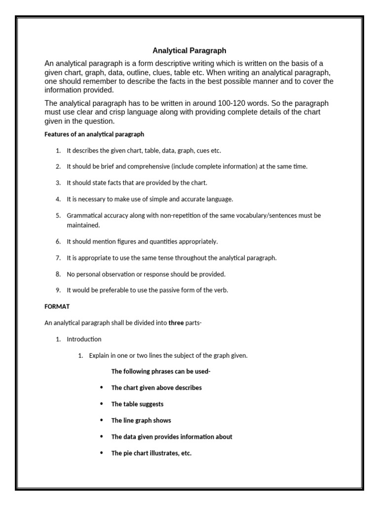 Analytical Paragraph | PDF