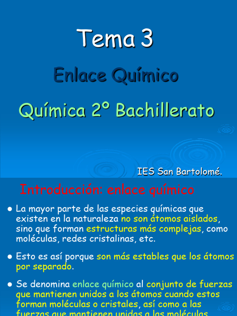 T3 - Enlace Químico - Powerpoint | PDF