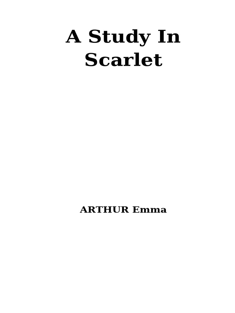 A Study in Scarlet - 6 X 9 | PDF