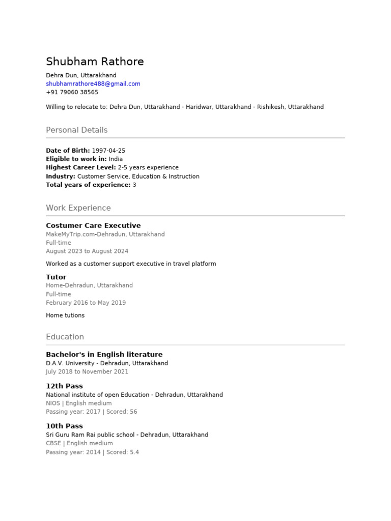 Shubham Rathore | PDF