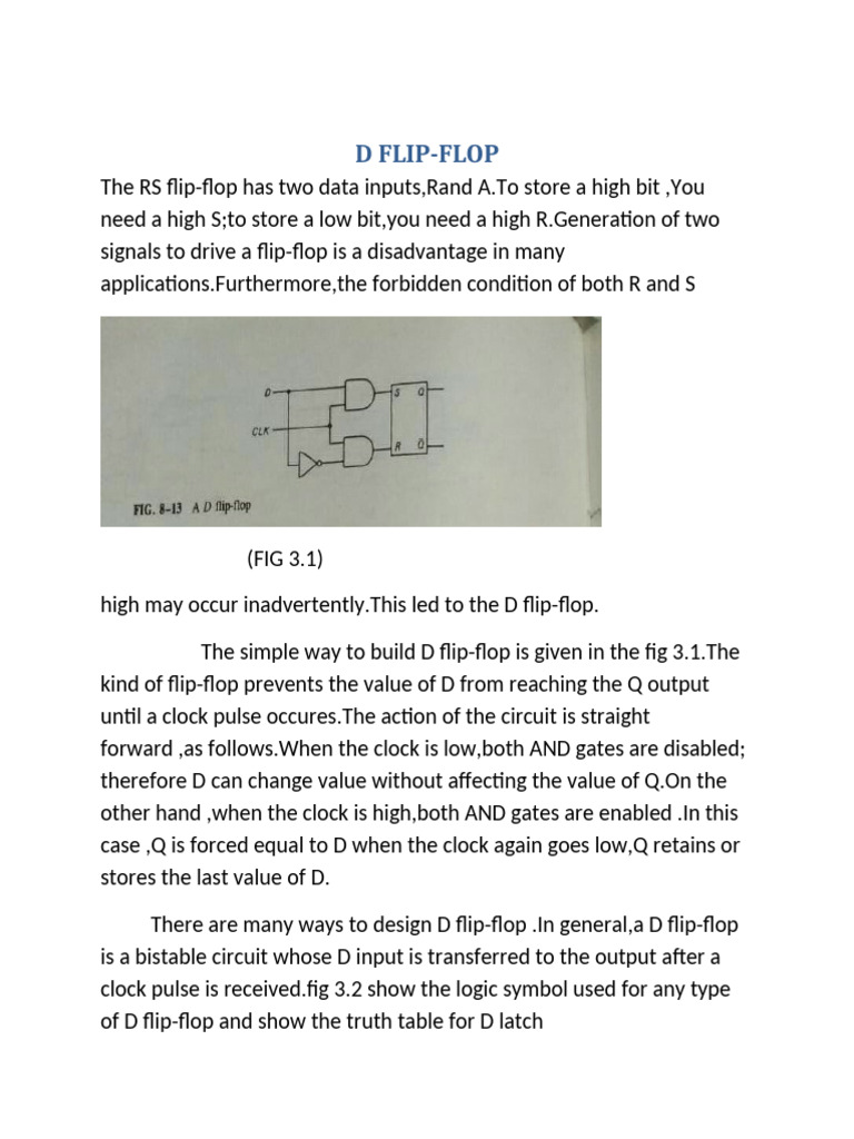 D FLIP-flop | PDF