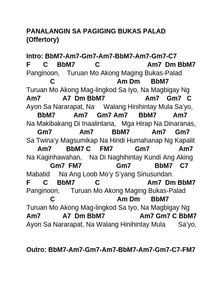 Offertory and Communion Songs | PDF
