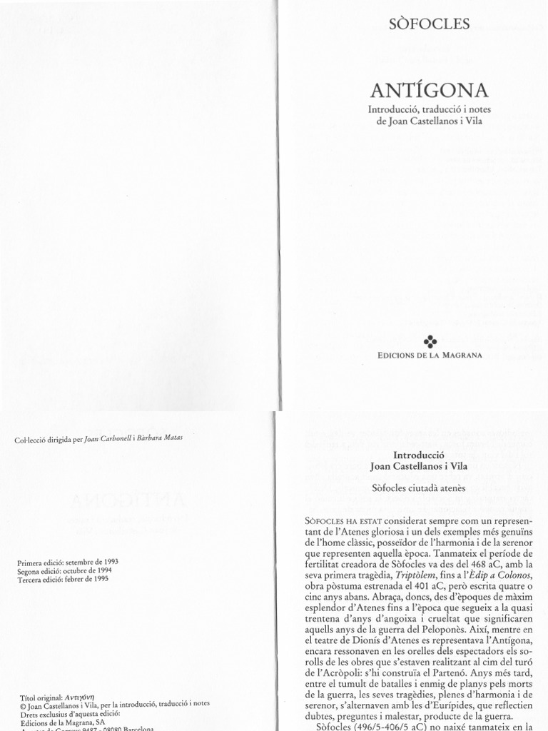 Antígona (Sòfocles) | PDF