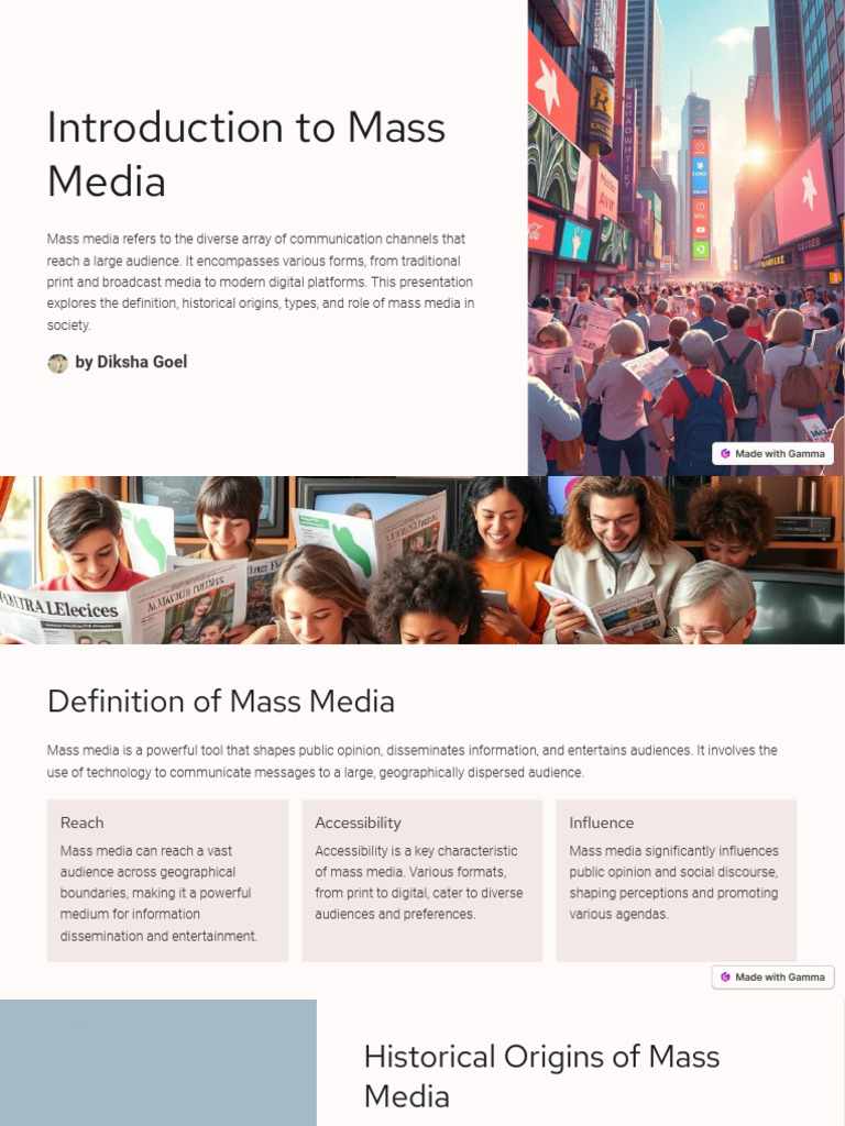 Introduction To Mass Media | PDF