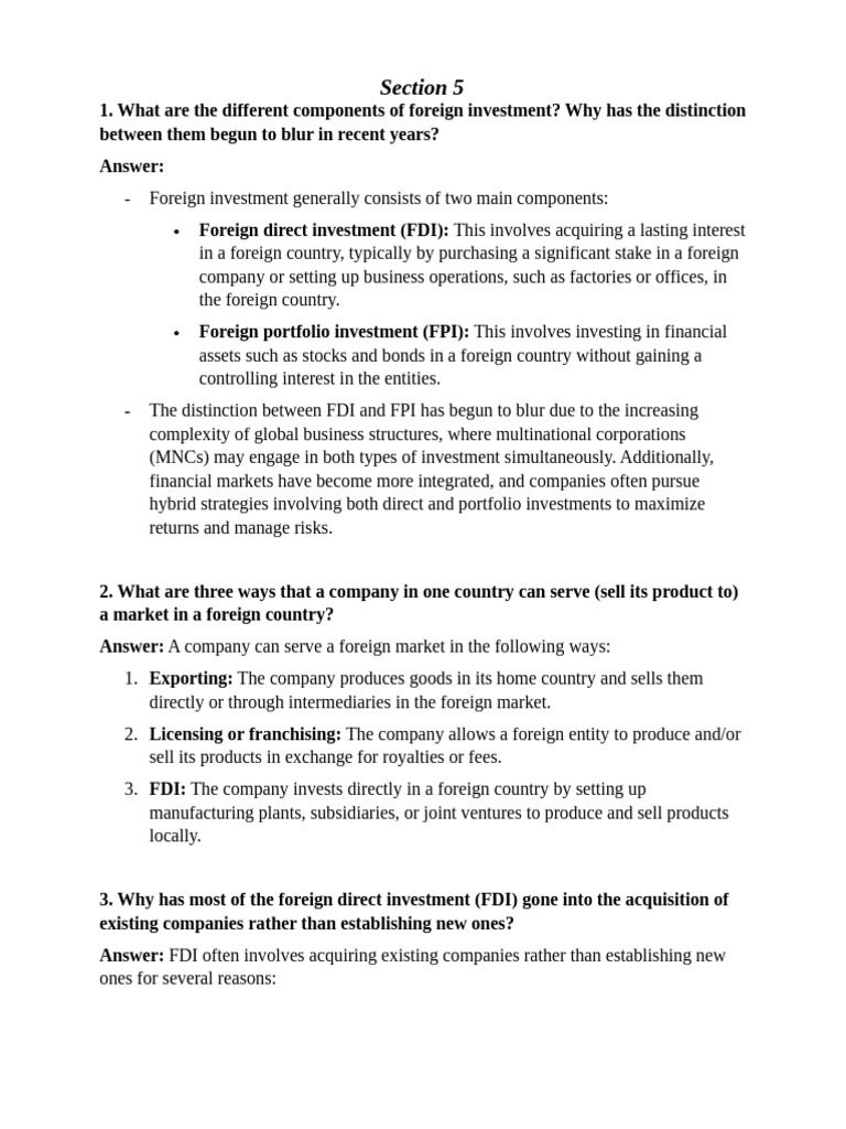 Chapter 2. International Trade & FDI | PDF