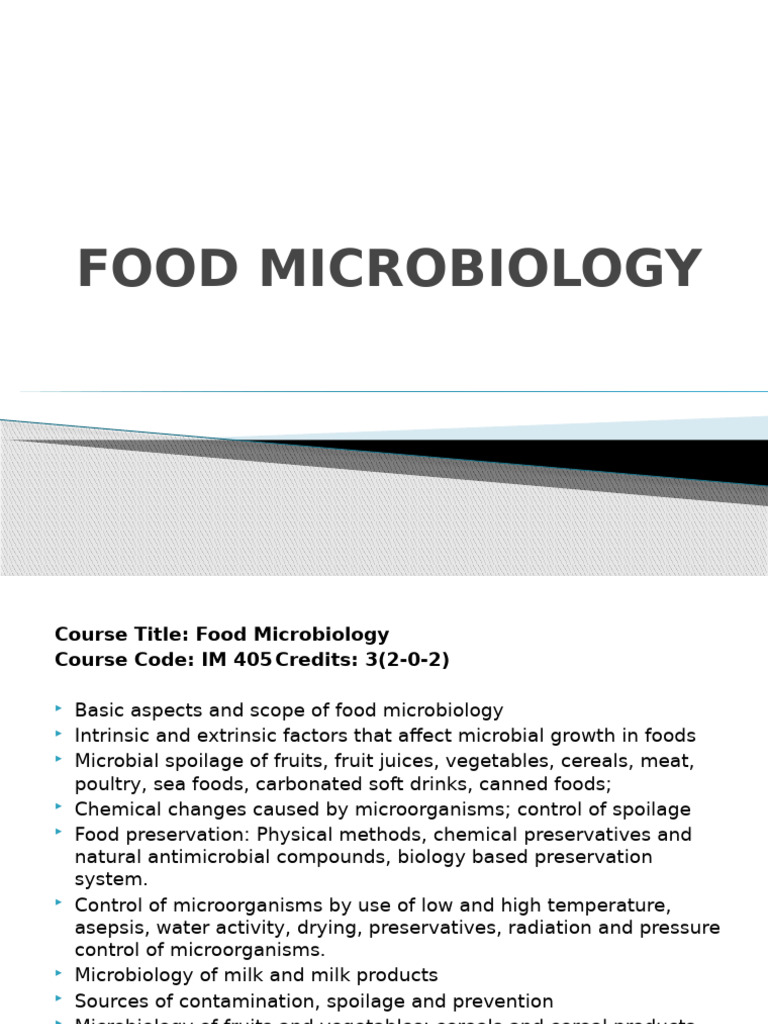 Food Microbiology | PDF