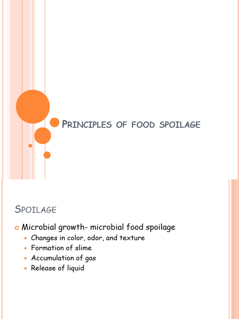 Principles of Food Spoilage | PDF