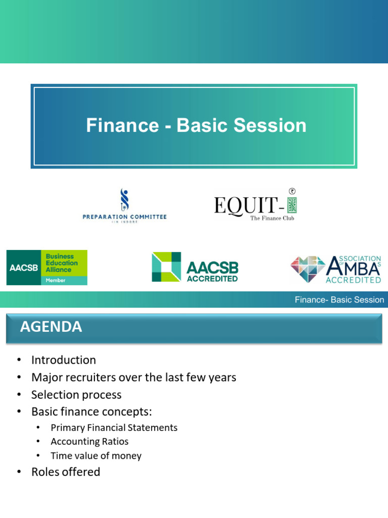 Finance- Basic Session_2024 | PDF