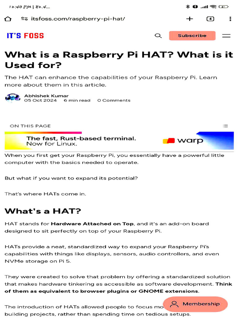 Raspberry Pi HAT its foss | PDF