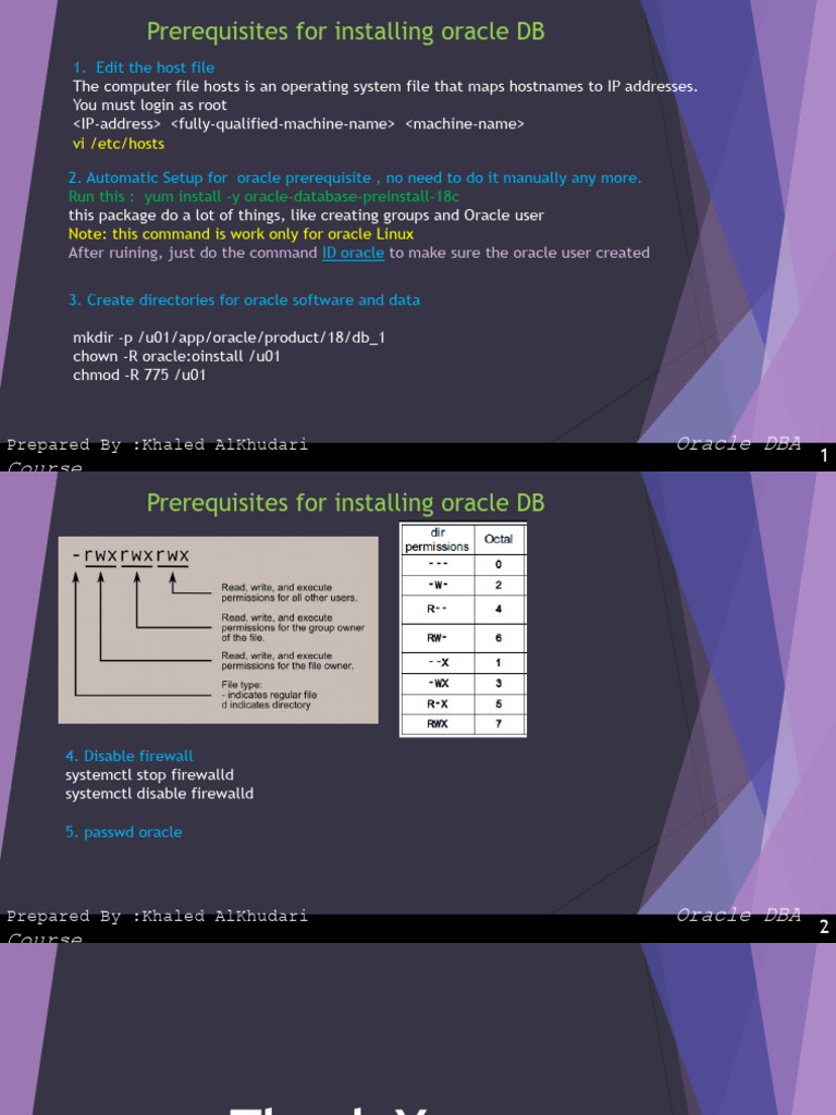 Prerequisites For Installing Oracle DB | PDF