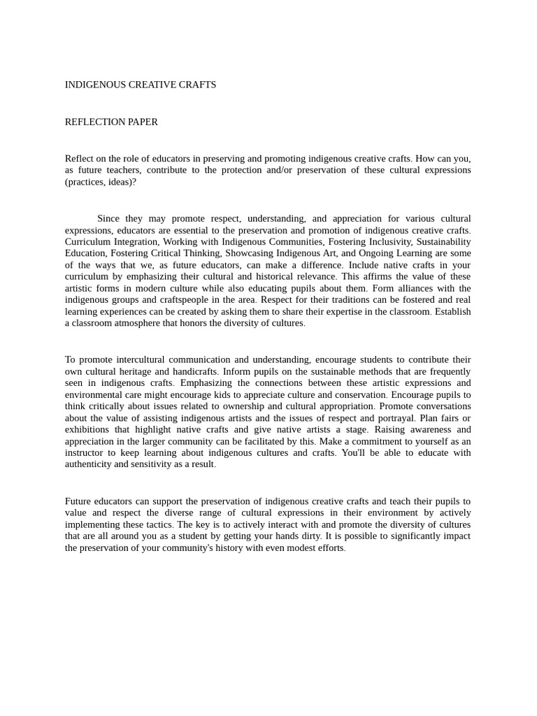 Reflection GEC 12 | PDF
