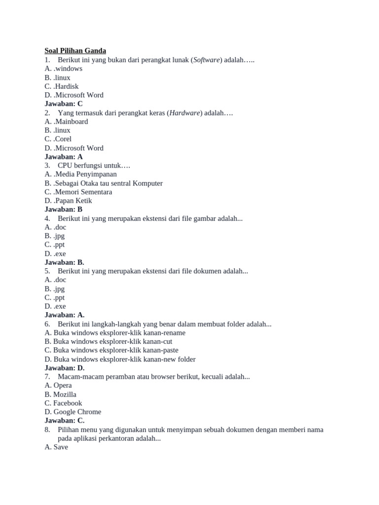 Soal Informatika-1 | PDF