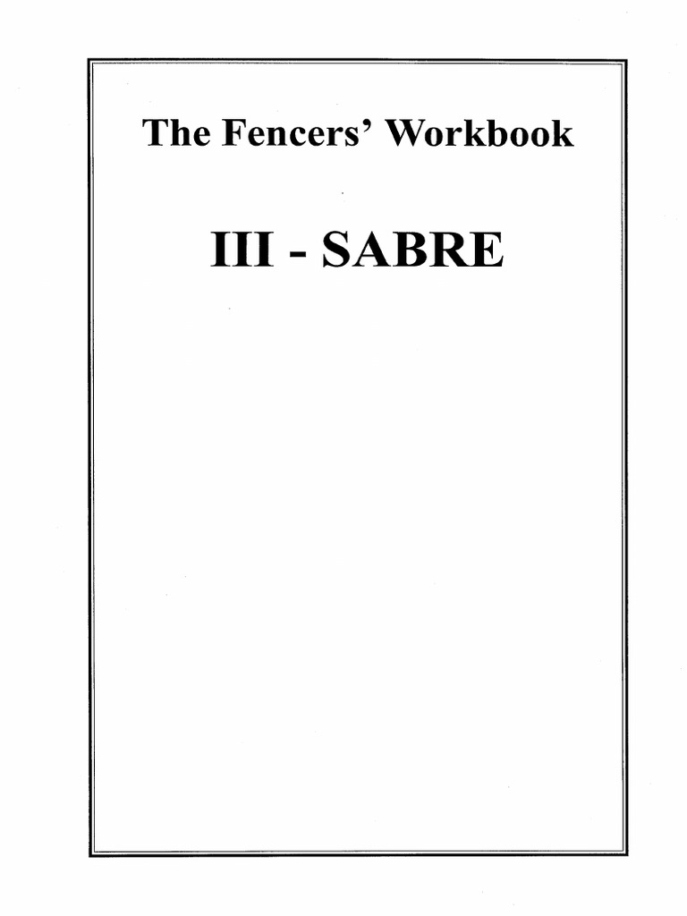 Sabre Fencing Guide Manual | PDF