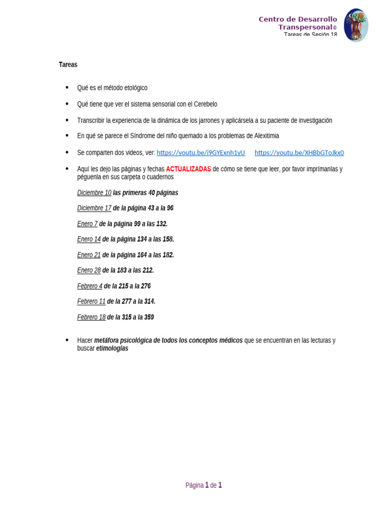Epi Tareas Sesión 18 | PDF