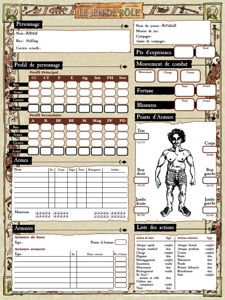 WH2 Fiche Halfling | PDF