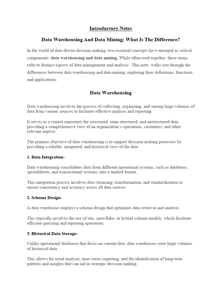 Data Warehousing and Data Mining | PDF