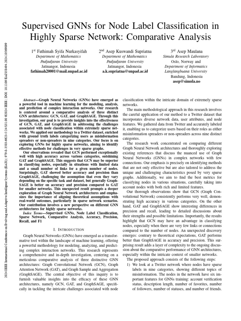 Supervised Gnns For Node Label Classification In Highly Sparse Network 4897