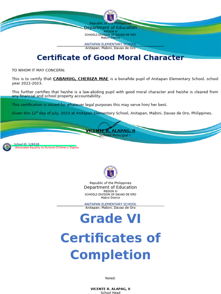 Good Moral Cert. | PDF