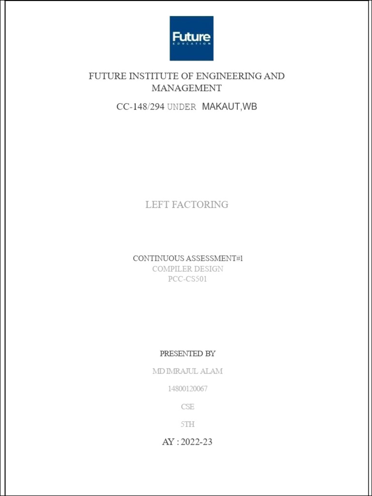 PCC-CS501 | PDF