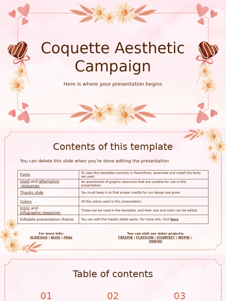 Coquette Aesthetic Campaign by Slidesgo | PDF | Target Audience | Brand
