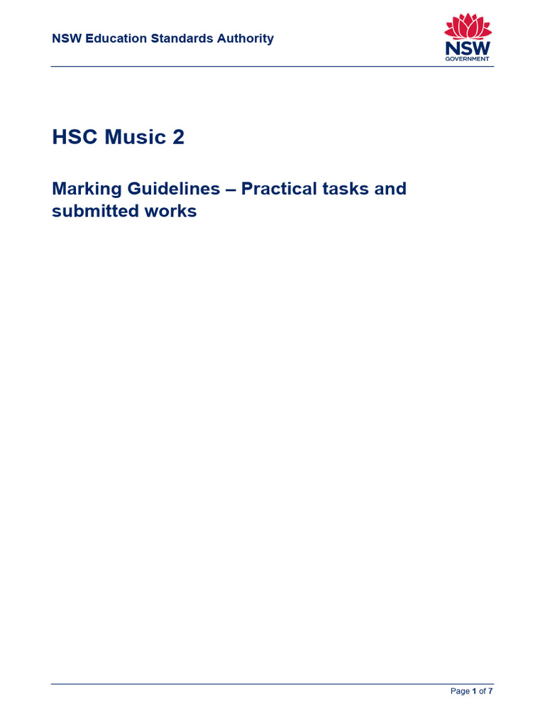 Music 2 Marking Guidelines 2024 | PDF