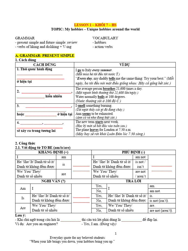 Grade 7 - Unit 1 | PDF
