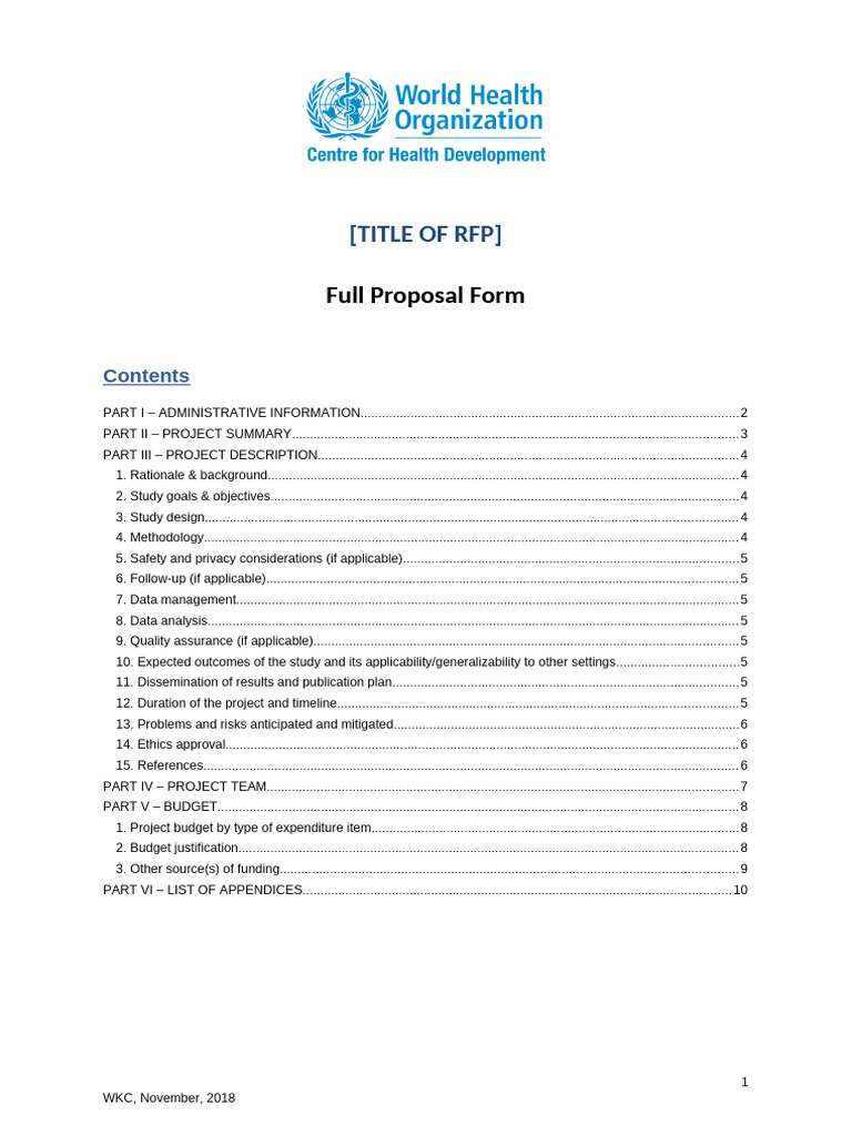 Recommended Proposal Template | PDF