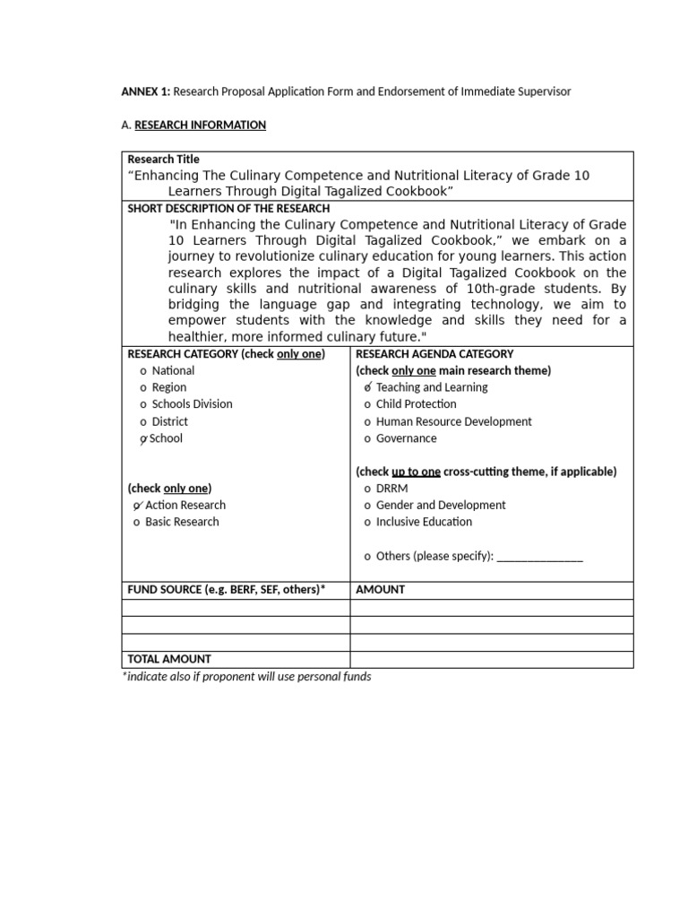 Action Research Proposal Form | PDF