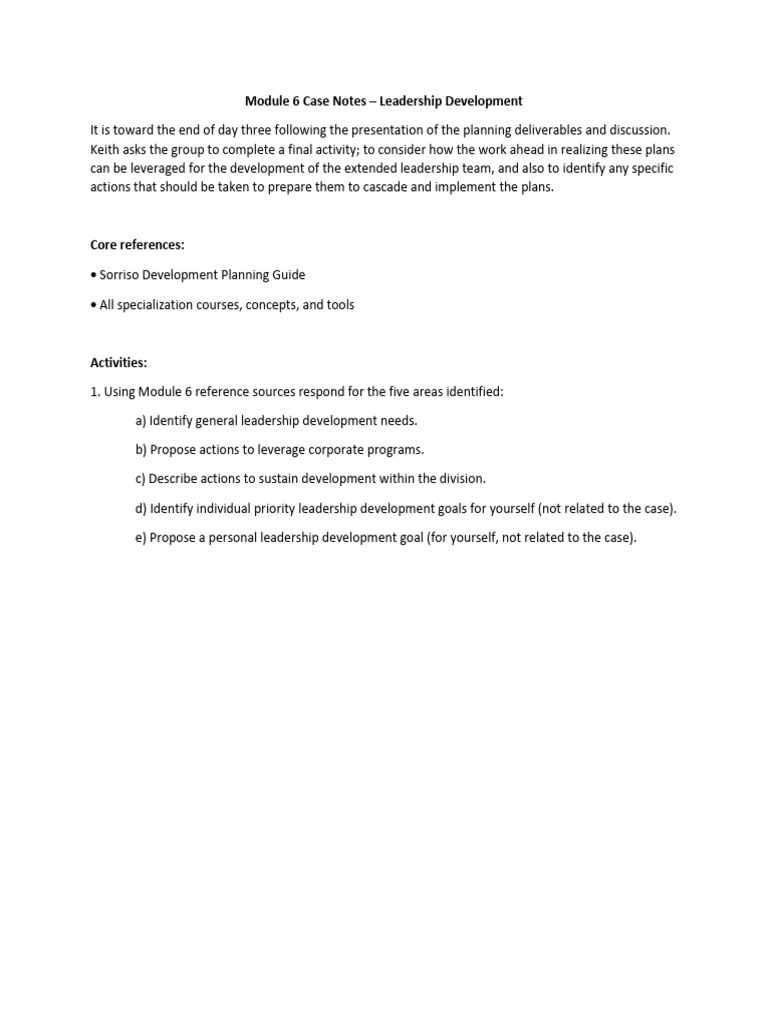 Module 6 Case Notes | PDF