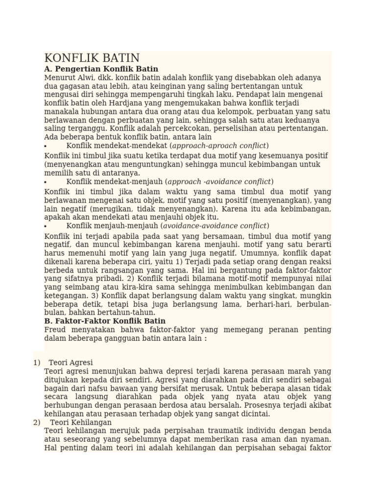 Konflik Batin | PDF