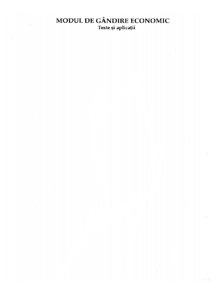 Teste Si Aplicatii-Modul de Gandire Economic-Paul Heyne | PDF