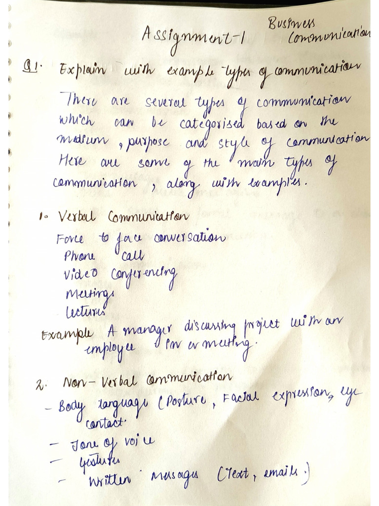 business communication assignment 1(2) | PDF