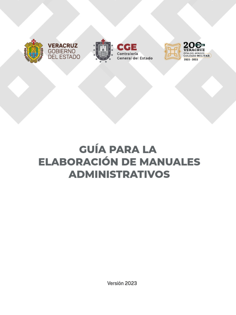 Guia para La Elaboracion de Manuales Administrativos 2023 | PDF