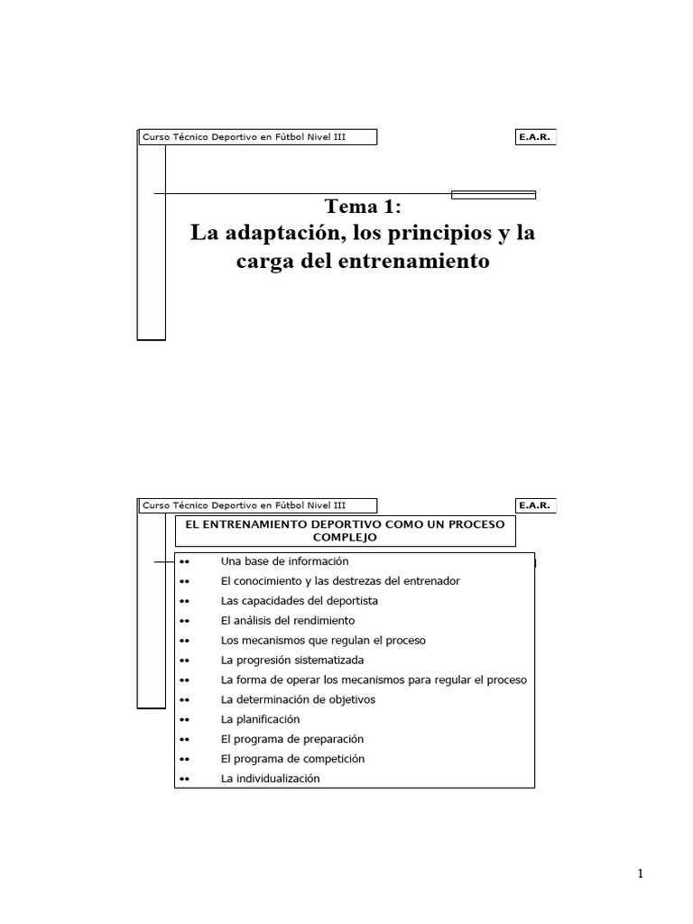 Tema 1 Adaptacion Carga Ppios Eto Jose | PDF