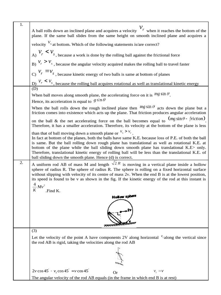 Rolling And Angular Momemtum Pdf