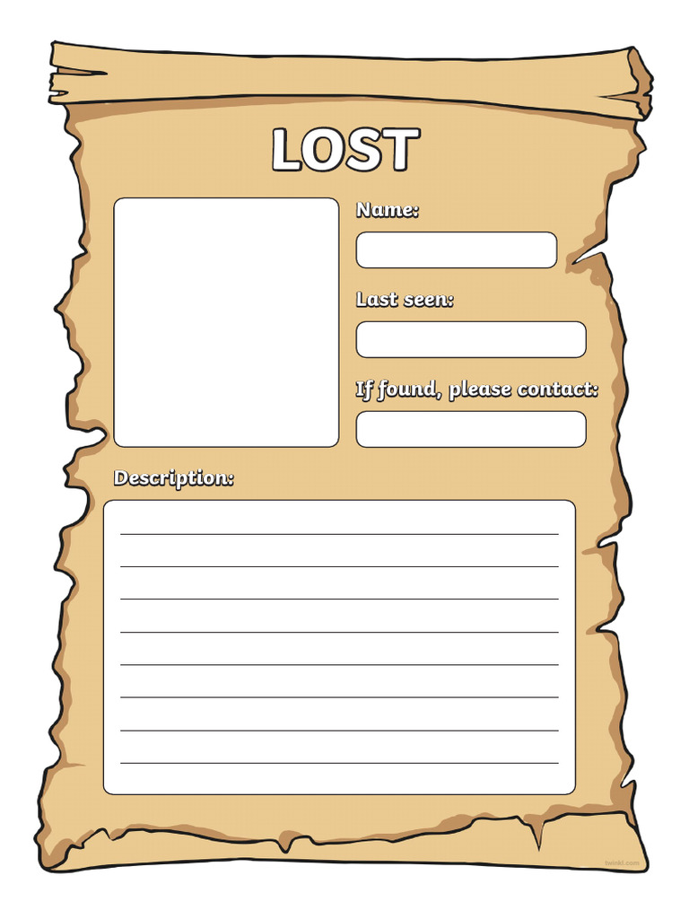 T TP 1667472318 Lost Poster Template - Ver - 1 | PDF