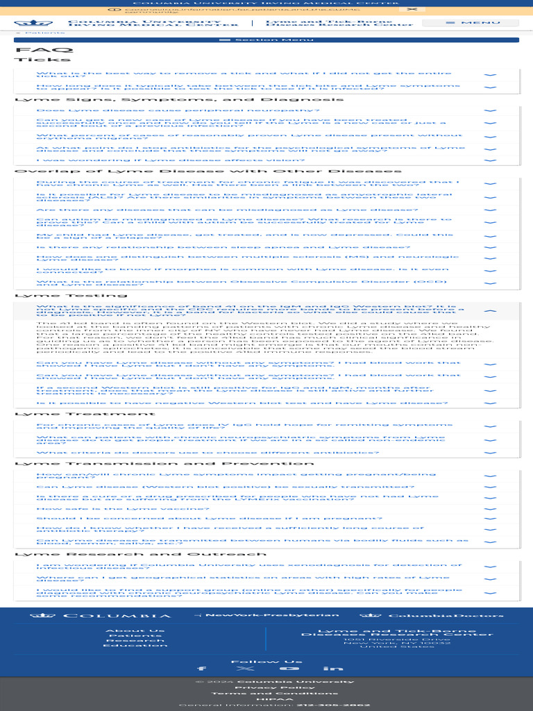 FAQ Lyme Disease | PDF