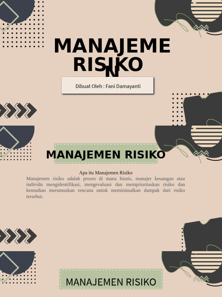 Manajemen Risiko | PDF
