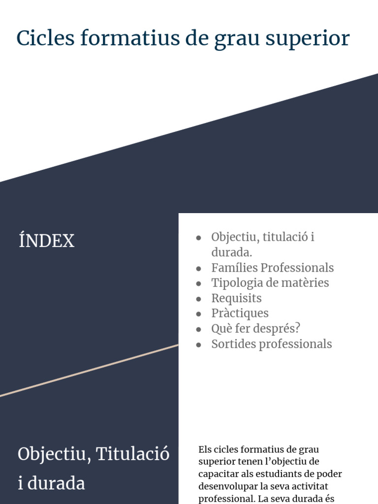Treball Cicles Formatius de Grau Superior | PDF