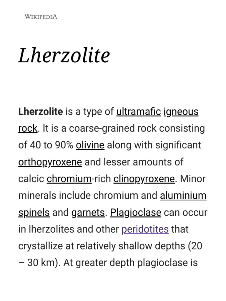 Lherzolite | PDF