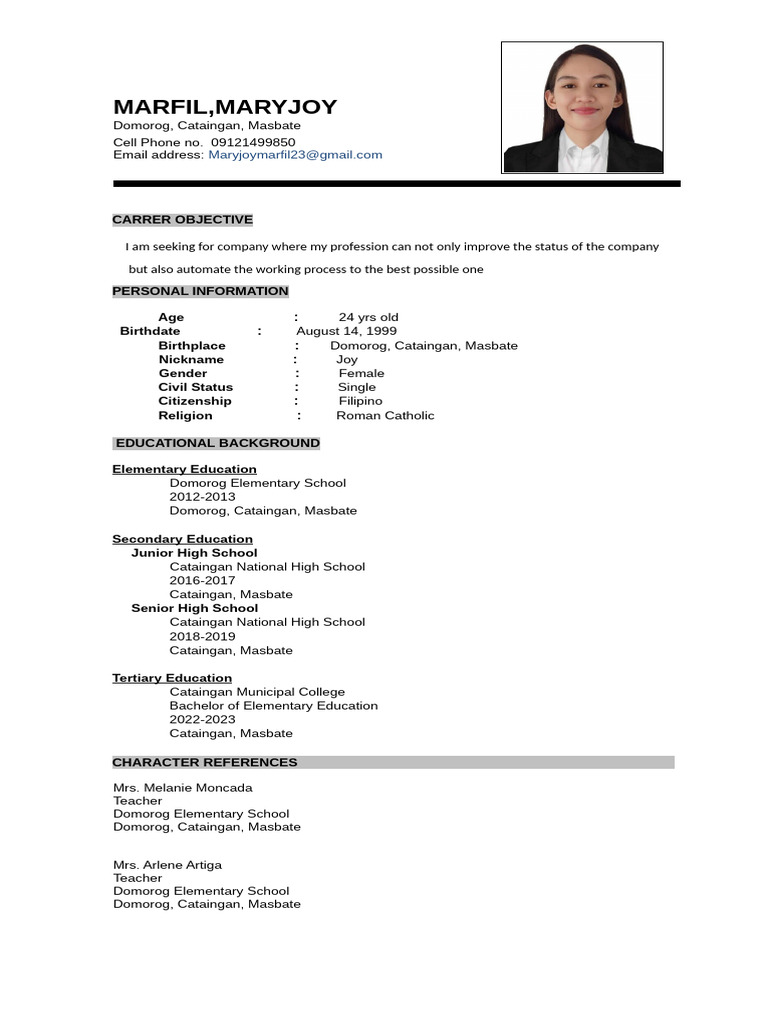 Joy Resume | PDF