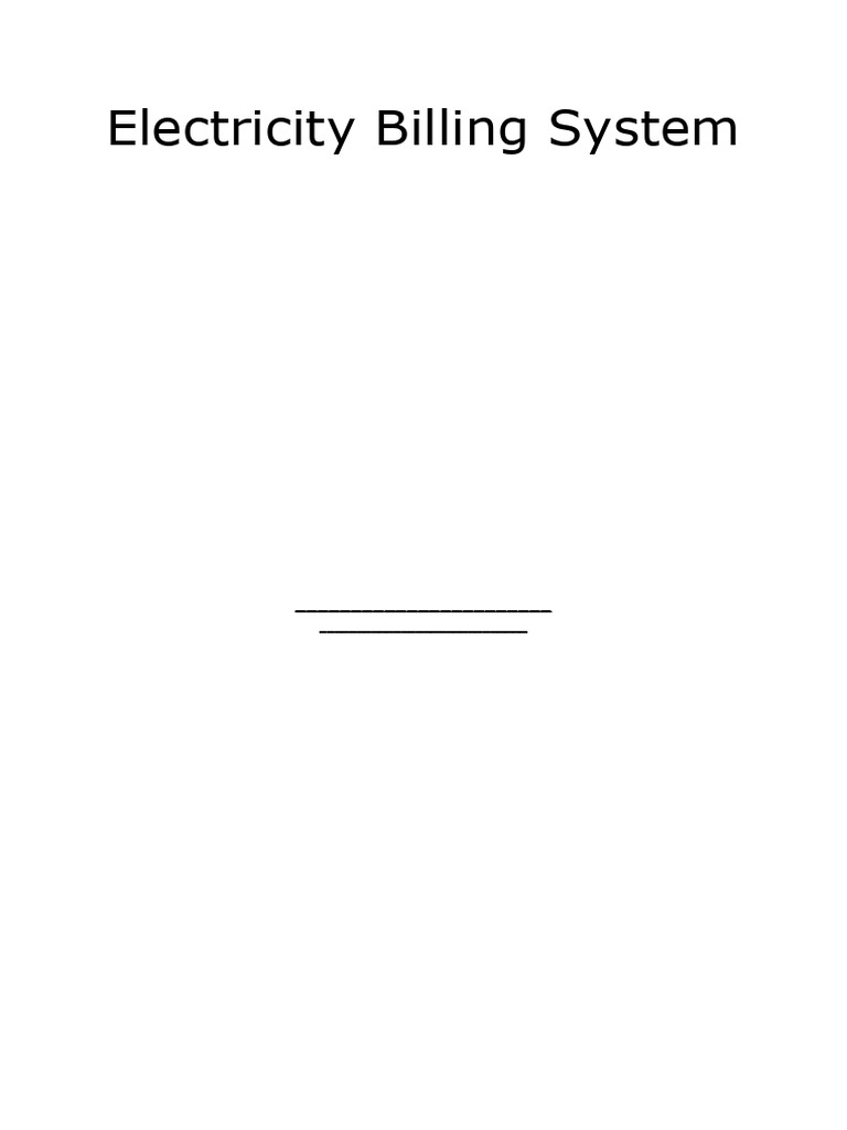Electricity Billing System Lab Manual | PDF