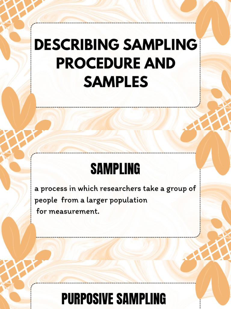 DESCRIBING-SAMPLING-PROCEDURE-AND-SAMPLE-GROUP-4 | PDF