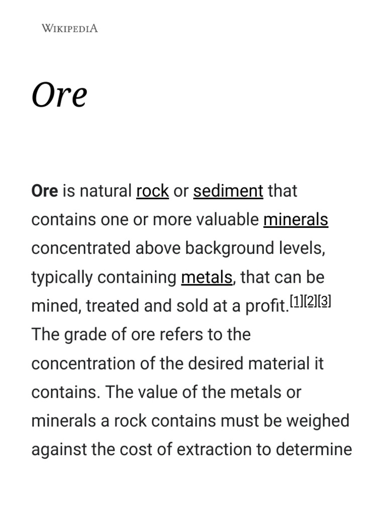 Ore | PDF