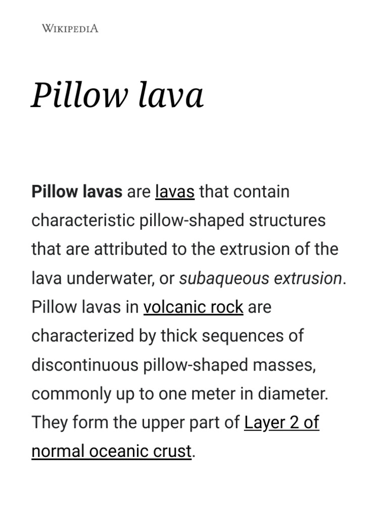 Pillow Lava | PDF